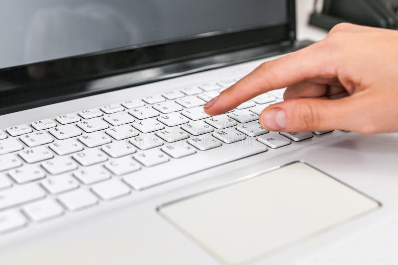 Password Security: Hand Typing Strong Online Protection Stock Image ...