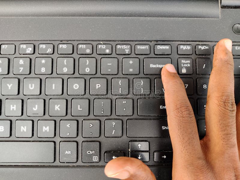 Pressing `backspace` Button on Black Keyboard with Pencil Stock Photo ... Pressing `backspace` Button on Black Keyboard with Pencil Stock Photo ...