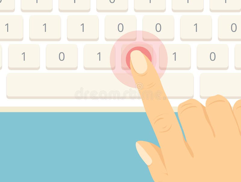 Binary finger print stock vector. Illustration of black - 20506245