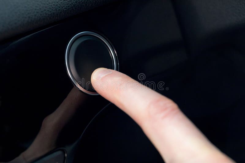 Finger Pressing Pushing a Simple Red Emergency Stop Push Button ...