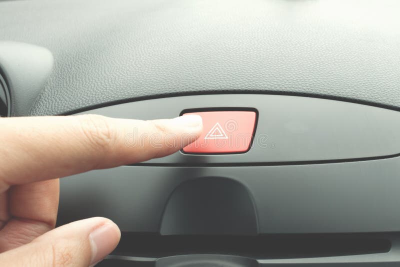 Finger Pressing Car Emergency Button Stock Photo - Image of condition ...