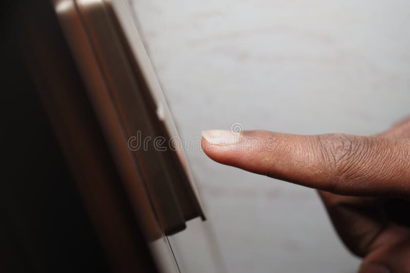 Finger Pressing the Door Bell Stock Image - Image of housewarming ...