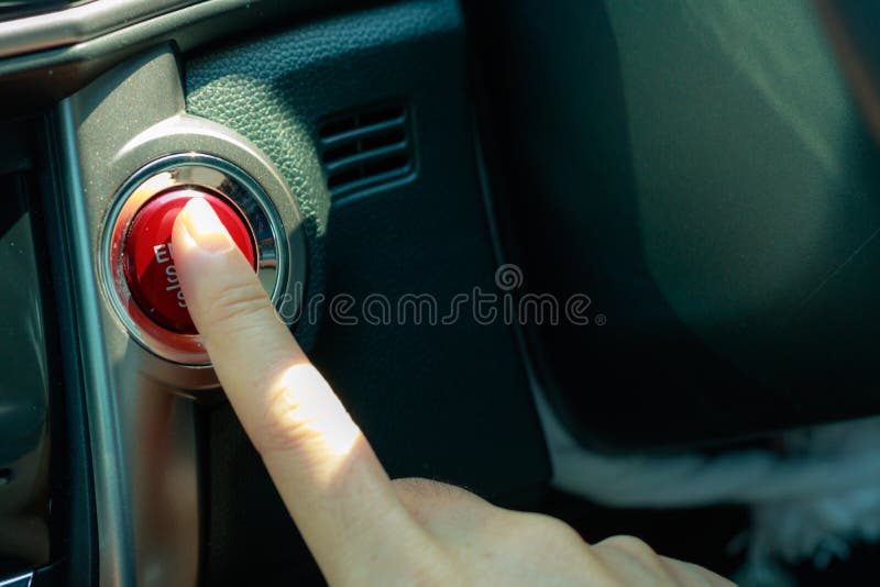 Finger Pressing the Engine Start Stop Button Editorial Photography ...