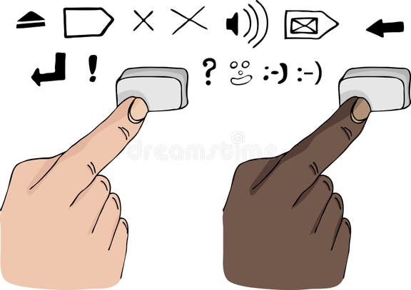 Cartoon Finger Pressing Button Stock Illustrations – 712 Cartoon Finger ...