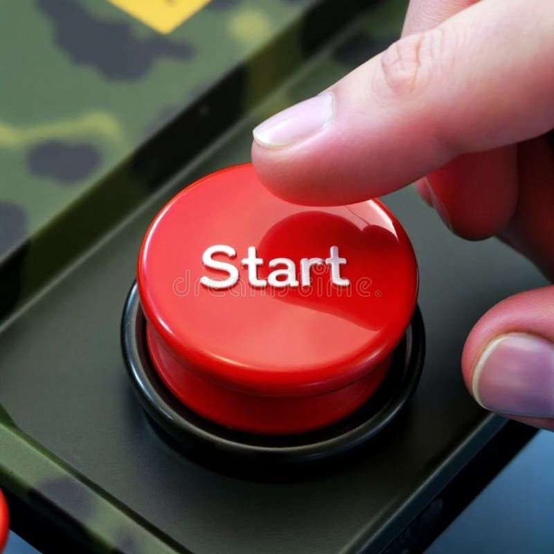 Finger Pressing Large Red Start Button Stock Photos - Free & Royalty ...