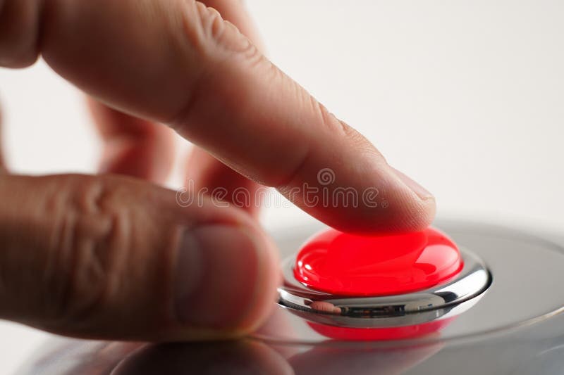 A Finger Pressing a Red Button, Possibly an Emergency. Ai Generated ...