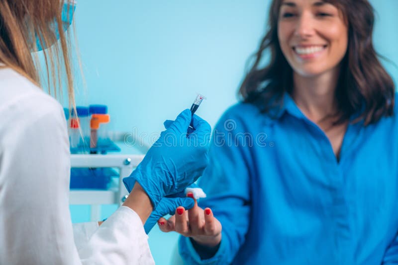 Finger Blood Draw. Nurse Taking Blood Sample from Patientâ€™s Finger ...