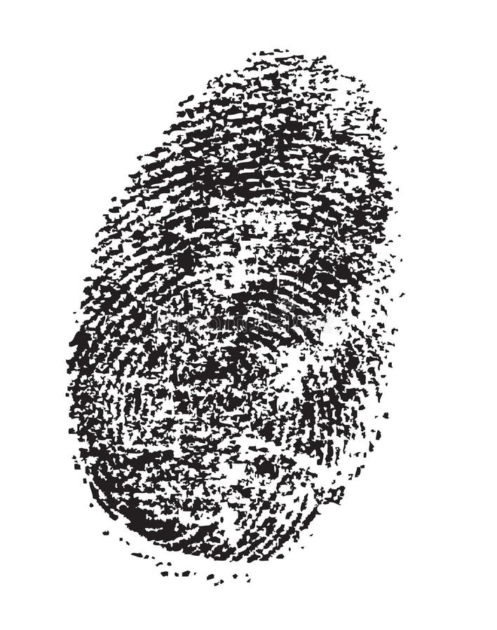 Finger print in close up stock illustration. Illustration of close ...