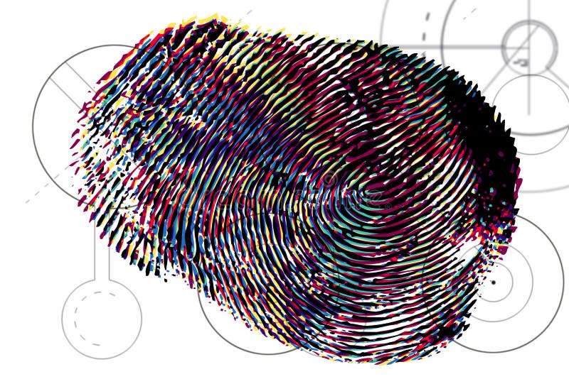 Fingerprints comparison stock illustration. Illustration of ...