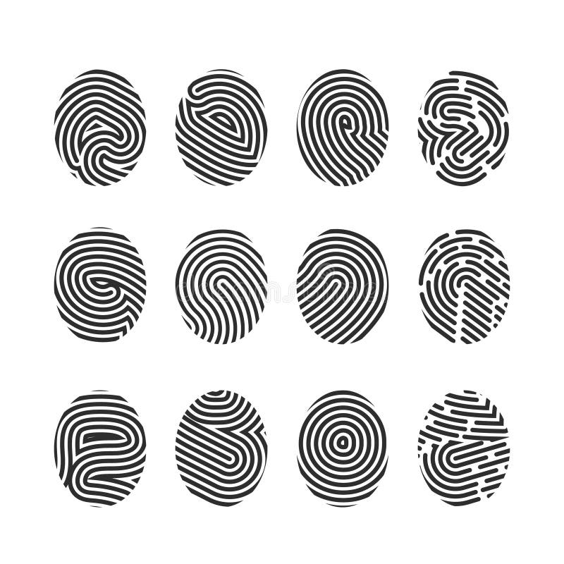 Finger print icons stock vector. Illustration of phone - 91068150