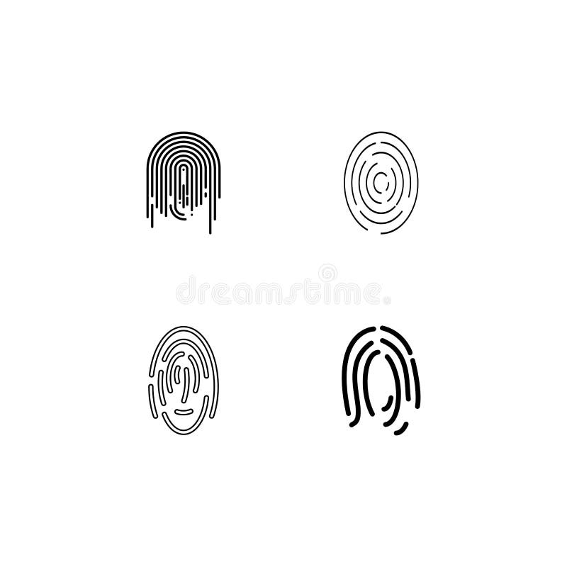 Finger Print Logo and Symbol Images Stock Illustration - Illustration ...