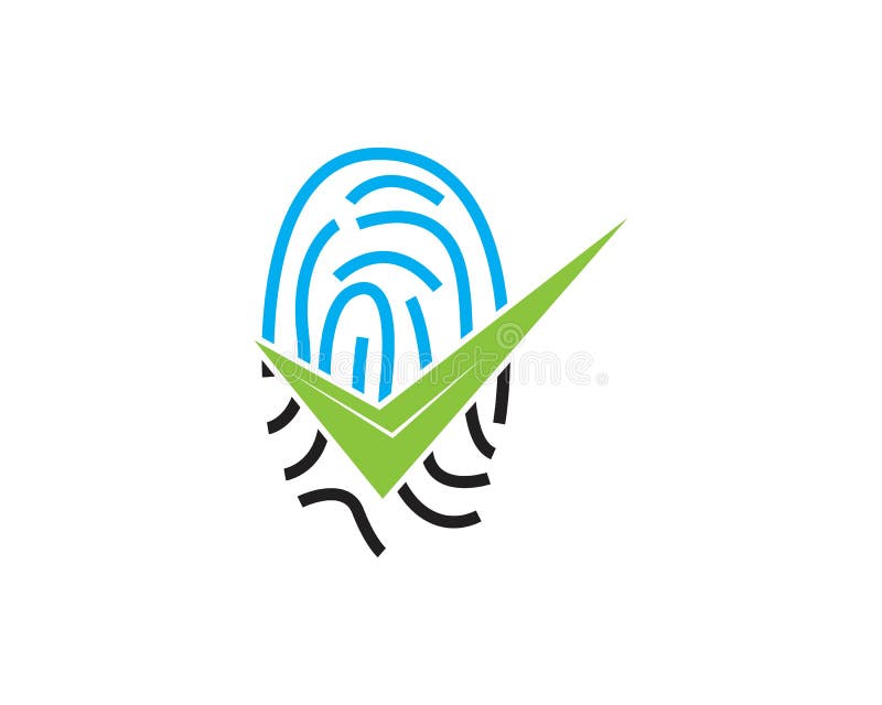 Finger Print Logo Vector Template Stock Vector - Illustration of ...