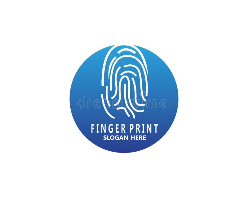 Finger Print Logo Vector Template Stock Vector - Illustration of ...