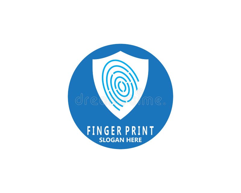 Finger Print Logo Vector Template Stock Vector - Illustration of hand ...