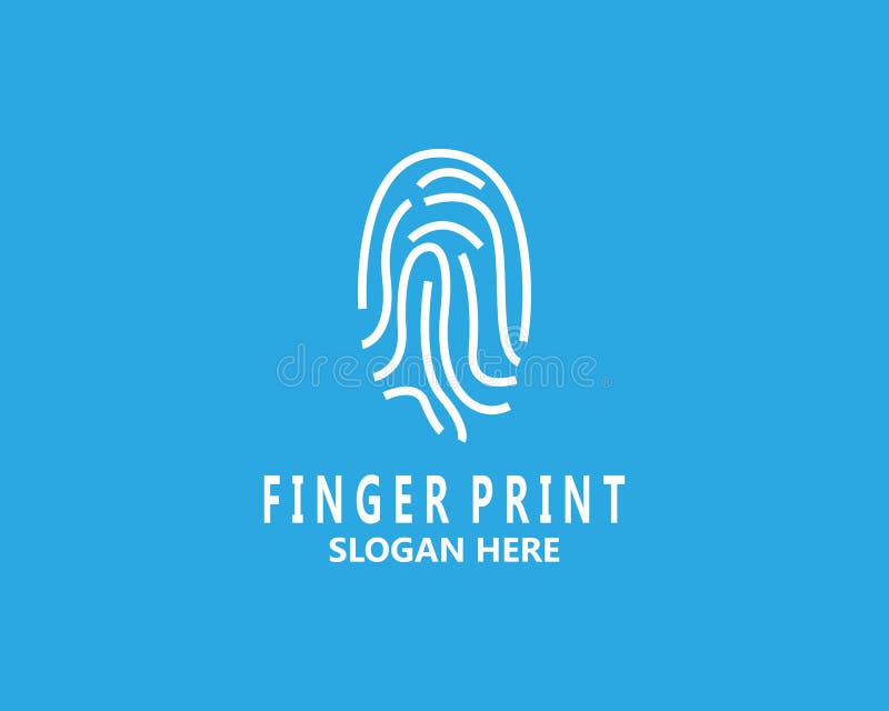 Finger Print Logo Vector Template Stock Vector - Illustration of ...