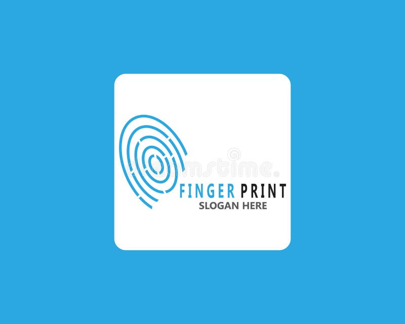 Finger Print in Secret Key Logo Vector Illustration Stock Vector ...