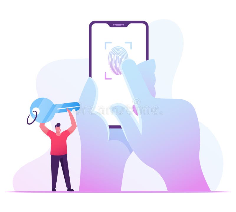 Hand with Scanning QR Code. Using a Taxi Stock Vector - Illustration of ...