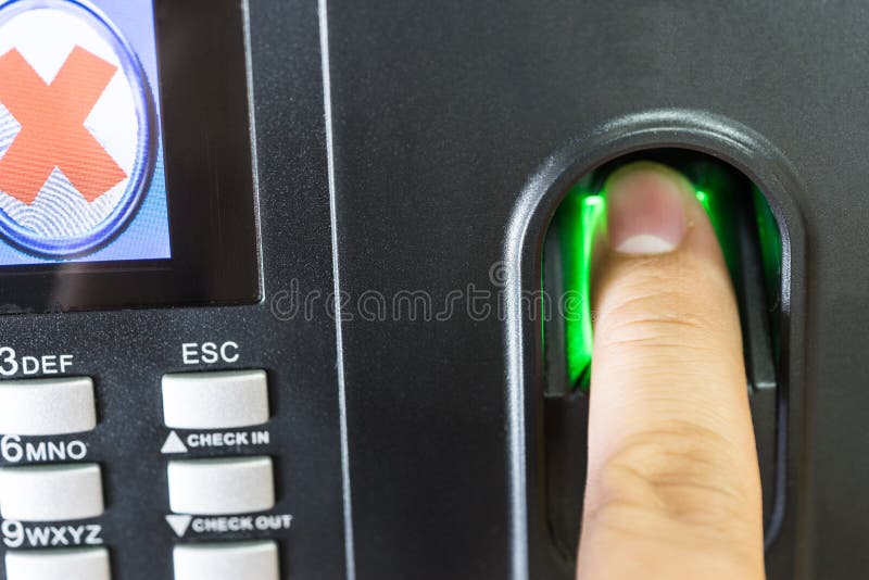 Finger Print Scan for Enter Security Stock Photo - Image of door, hand ...