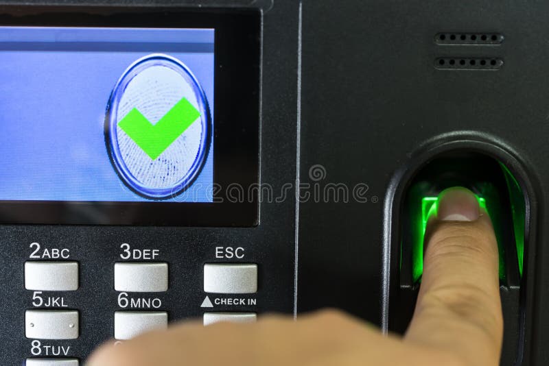 Finger Print Scan for Enter Security Stock Photo - Image of fingerprint ...
