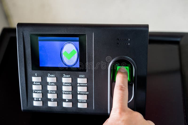 Finger Print Scan for Enter Stock Photo - Image of digital, fingermark ...