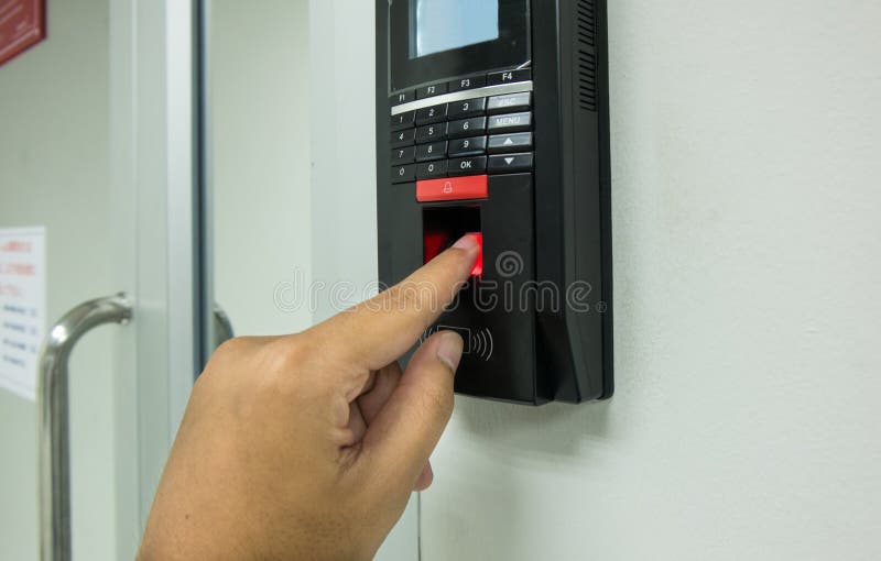 Finger Print Scan for Enter Security System Stock Image - Image of ...