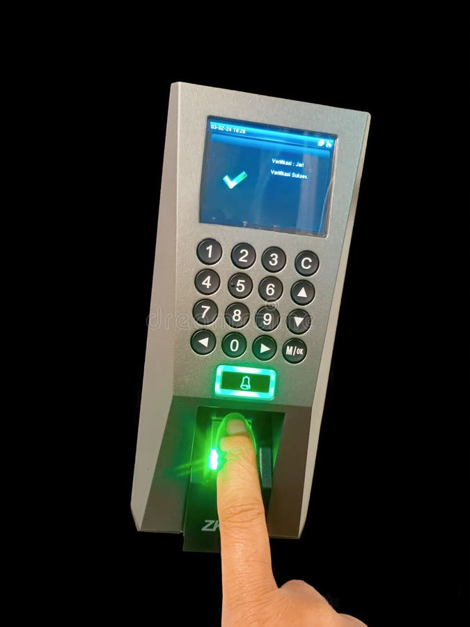 Finger Print Scan for Enter Security System Stock Photo - Image of ...