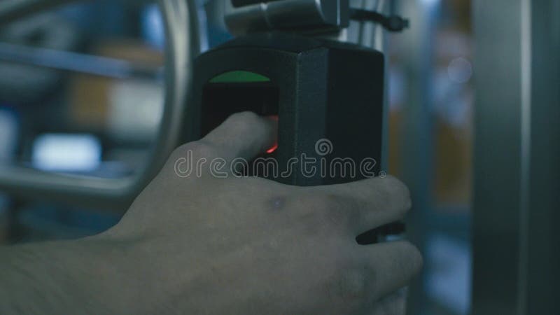 Finger Scan To Work in the Office Stock Footage - Video of biometric ...