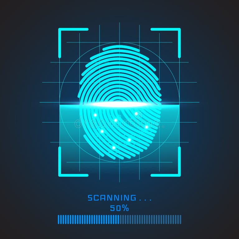 Finger Print Scanning Identification System Stock Illustrations – 3,139 ...