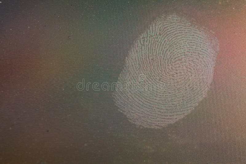 Finger Print on Screen of a Mobile Phone Stock Image - Image of print ...