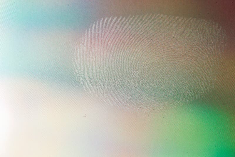 Finger Print on Screen of a Mobile Phone Stock Photo - Image of print ...