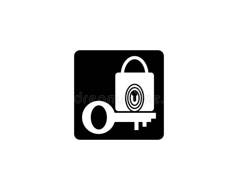 Finger Print in Secret Key Logo Vector Illustration Stock Vector ...