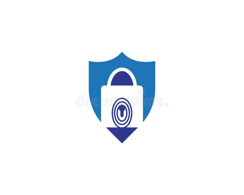 Finger Print in Secret Key Logo Vector Illustration Stock Vector ...