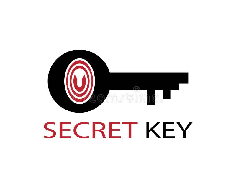 Finger Print In Secret Key Logo Vector Illustration Stock Vector ...