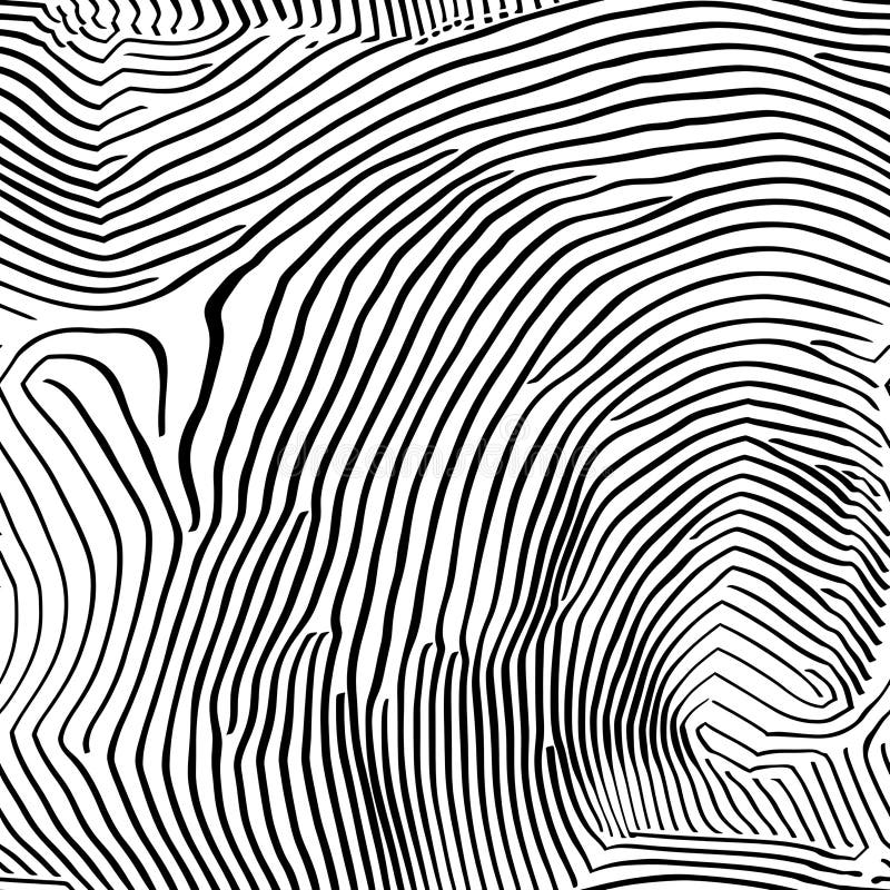 Finger Print Style Black and White Line Repeating Pattern Stock ...
