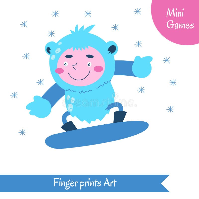 Finger Prints Art. Educational Game for Preschool Children Stock Vector ...