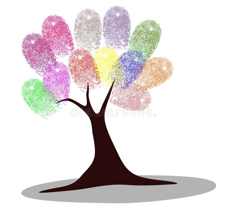 Diversity Tree Finger Prints Stock Illustrations – 18 Diversity Tree ...