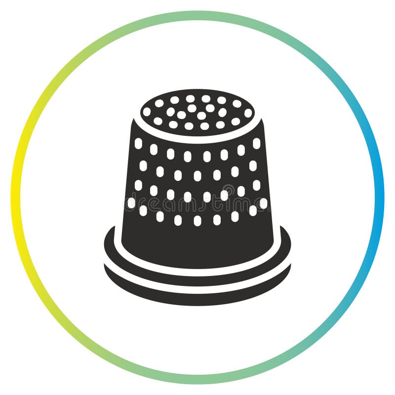 Finger Protection from Needle Icon, Thimble, Flat Symbol Stock Vector ...