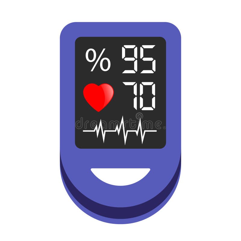 Pulse Oximeter on Finger. Measurement of Pulse and Saturation of Blood ...