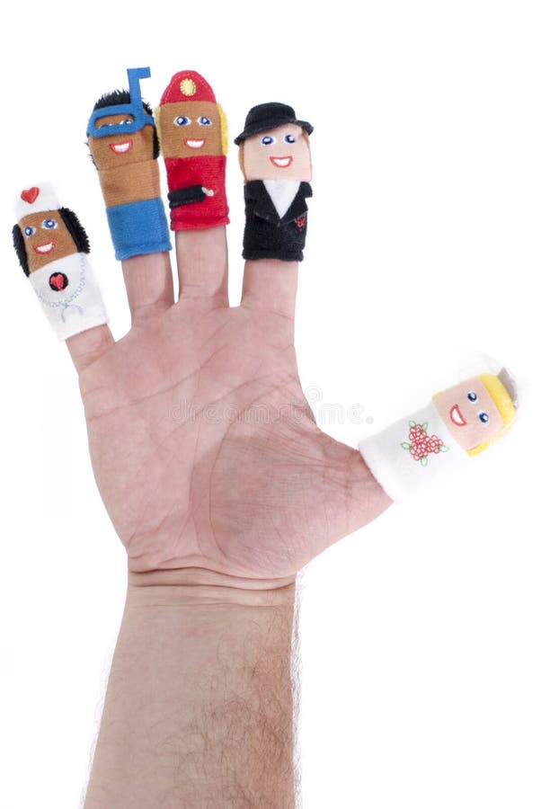 Hand with animal puppets stock image. Image of emotion - 12022123