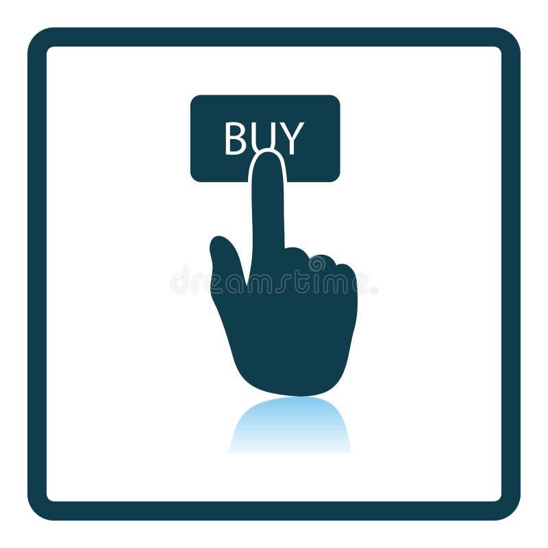 Finger Push the Buy Button Icon Stock Vector - Illustration of icon ...