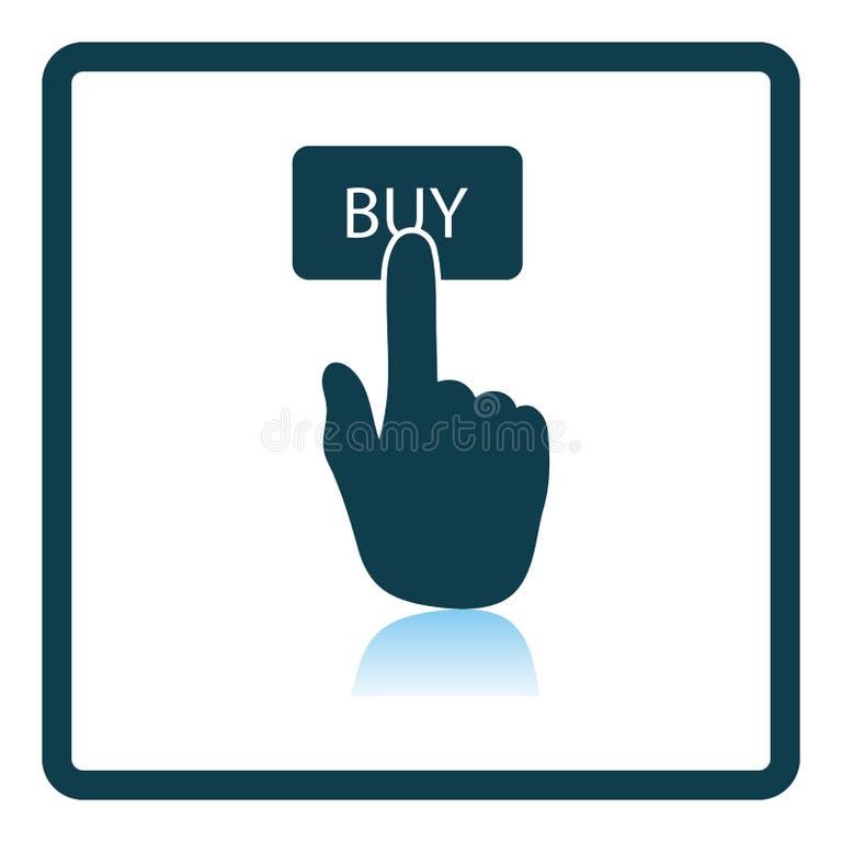 Finger Push the Buy Button Icon Stock Vector - Illustration of icon ...