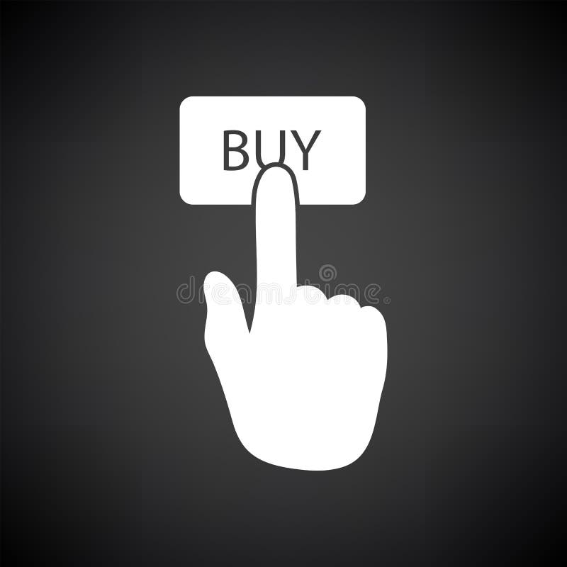 Finger Push the Buy Button Icon Stock Vector - Illustration of payment ...