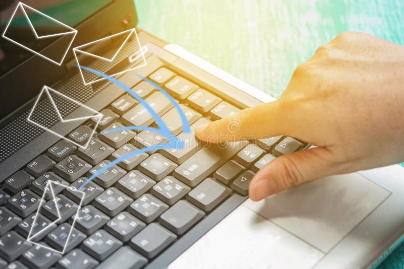 103 Finger Pushing Enter Key Black Keyboard Stock Photos - Free ...