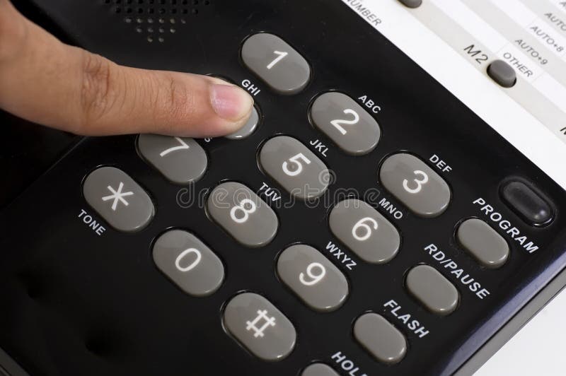 Finger Push Telephone Button Stock Image - Image of single, keypad ...