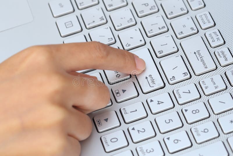Pressing enter key stock image. Image of enter, communication - 32041509