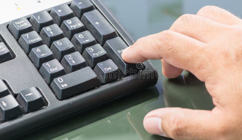 Finger put on enter botton stock image. Image of enter - 59160455