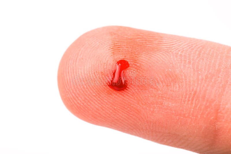 Finger with red blood stock image. Image of illness, healthcare - 42040545