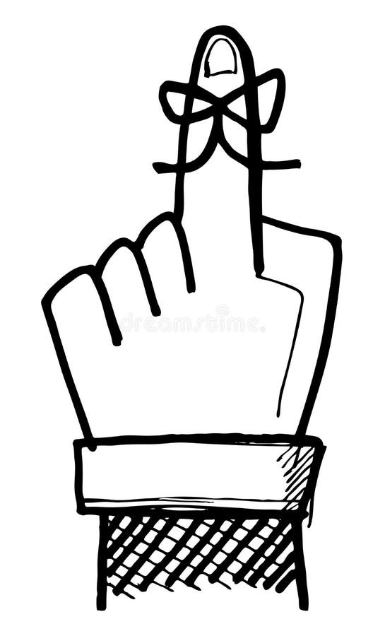 Wagging Finger Clipart Bw