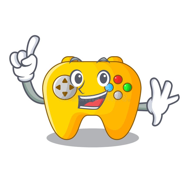 Finger Retro Computer Game Control on Mascot Stock Vector ...
