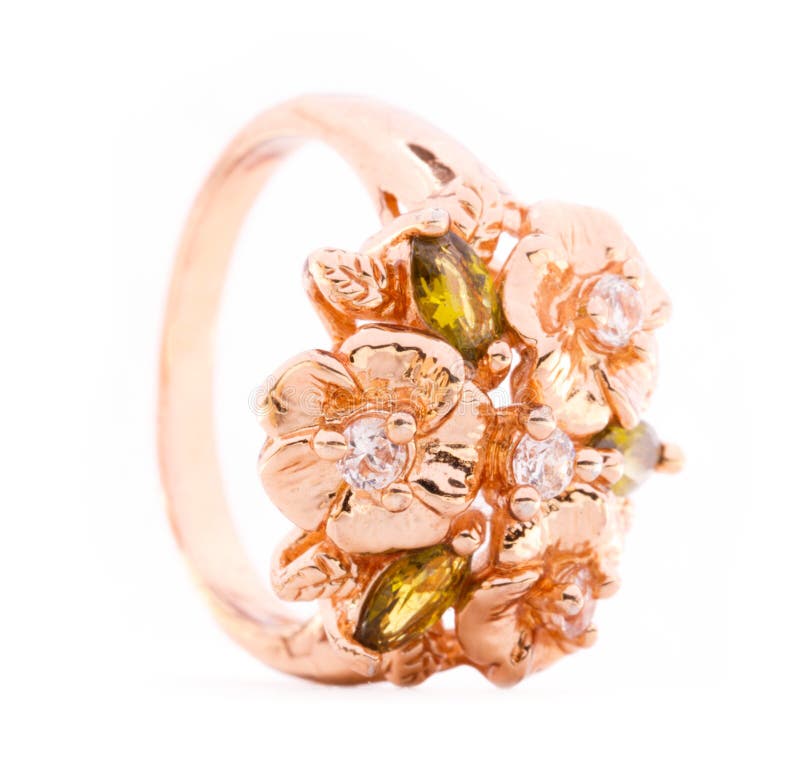 Finger ring with flowers stock photo. Image of stone - 87277016